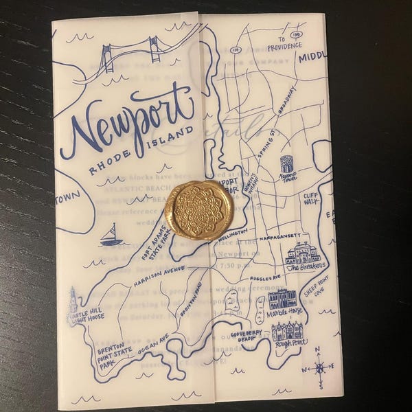 Custom Wedding Map for Vellum Jackets, Vellum Wrap Map, Wedding Map ...