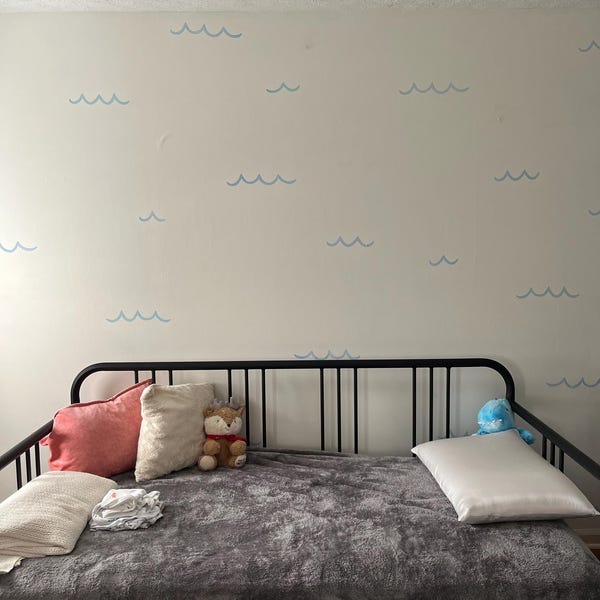 Wave Wall Decals - Removable, Reusable Wall Stickers - Watercolor Beach ...
