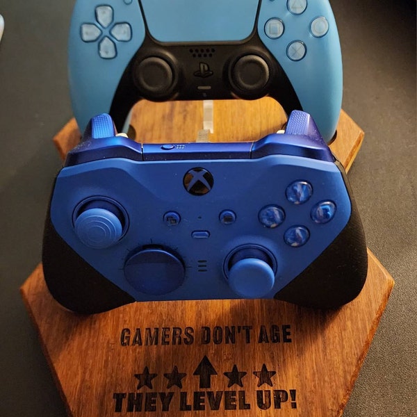 Personalized Wood Stand and Charging Station Gaming Controllers - Gift ...