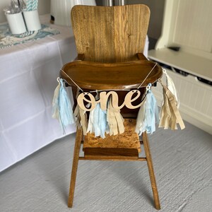 One High Chair Banner, Wood High Chair Banner, High Chair Banner, First ...