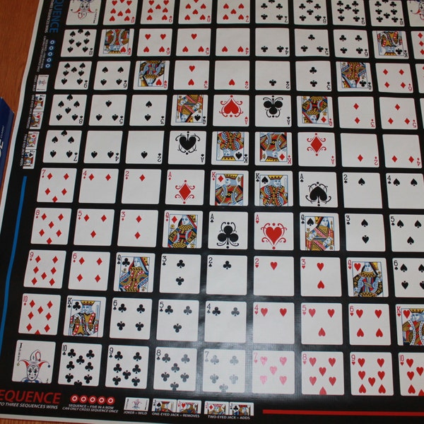 Jumbo Sequence Game, Giant Board Game Mat, Cards and Chips Included - Etsy