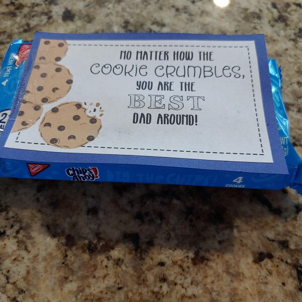 Printable Cookie Gift Tags for Dad | Father's Day Gift Tags | HT051 ...