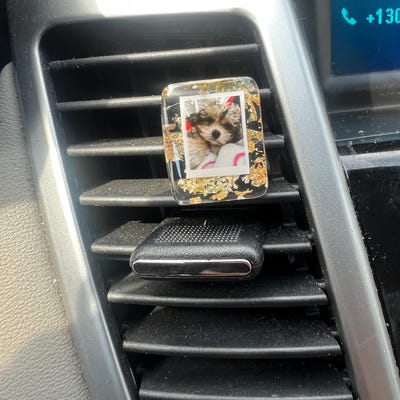 Mini Personalized Resin Photo Car Vent Clip, Anniversary/couples Gift ...