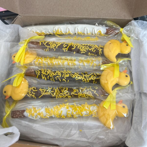 Palm Tree Chocolate Covered Pretzel Rods 12 Hawaiian Party Luau - Etsy