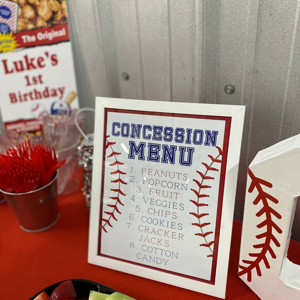 Baseball Party Signs, Printable Baseball Party Signs, Editable Baseball ...