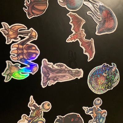 Metroid Zoomer holographic Sticker - Etsy