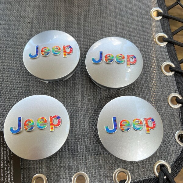 Holographic Sequins Jeep Emblem Sticker Decal, Wrangler JK, TJ, JL ...