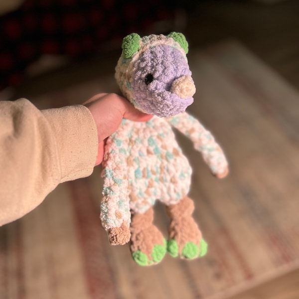 MINI Maven Monster Knotted Lovey — Crochet Monster PATTERN - Etsy