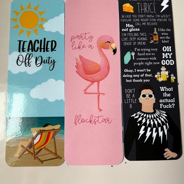 Classic Literature Lover Bookmark Handmade Bookmarks Laminated Gifts ...