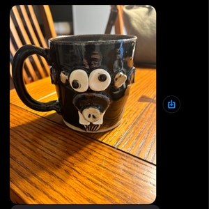 Ug Chug Face Jug. Easily Annoyed Kitchen Jar. Black. Handmade Stoneware ...