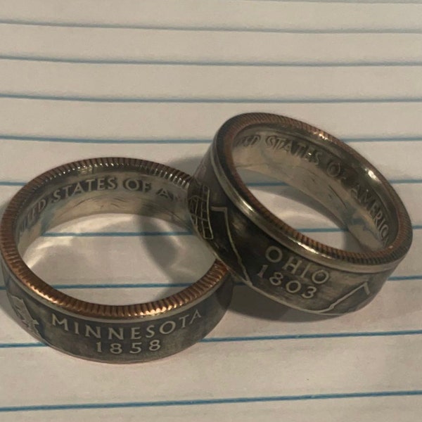 Ohio State Quarter Coin Ring - Etsy