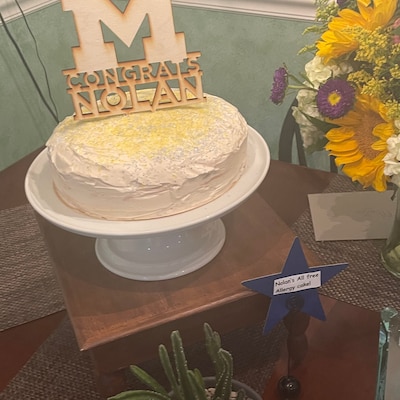 Personalized College Cake Topper, Graduation Gift, University of ...