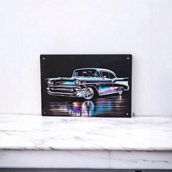 1957 Chevy Bel Air Watercolor PNG and SVG Files, Gift for Dad ...