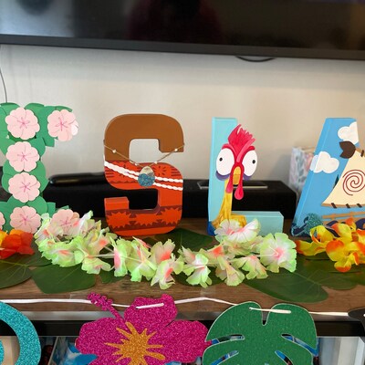 Moana Inspired Name Letters - Etsy