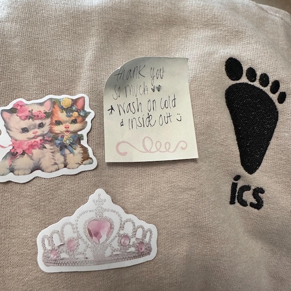 ICS Foot Logo Khaki Embroidered Crewneck | Please Read Description ...