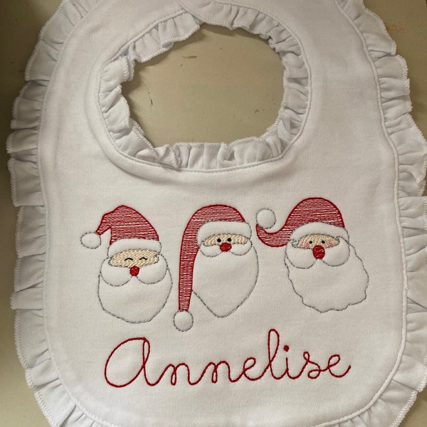 Christmas Baby Bib / Santa Bib / First Christmas Bib / 1st Christmas ...