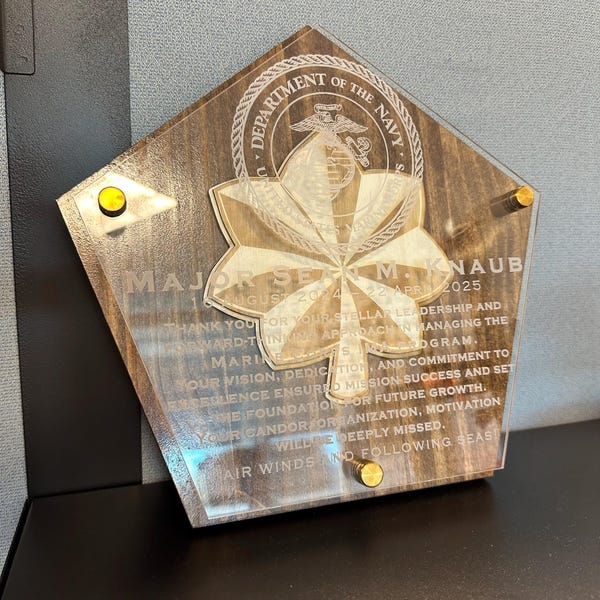 Commemorative Acrylic Engraved Wood Plaque | Promotional Gift | Police ...