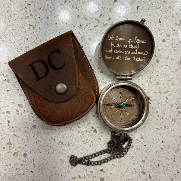Personalized Photo Compass: True Love Never Ends, Custom Engraved Gift ...