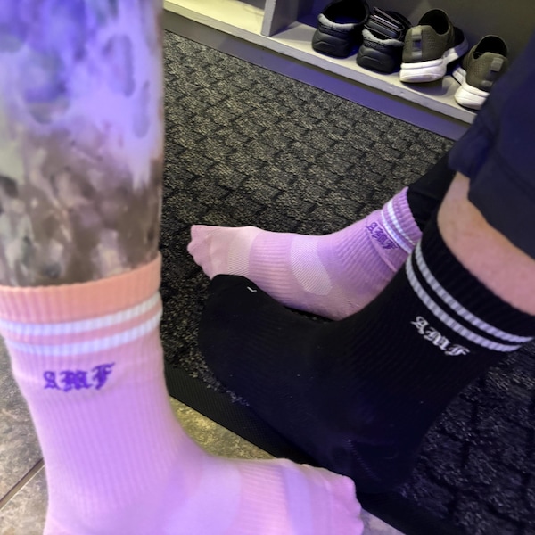 Custom Pilates Socks With Text,logo,sport Slips Socks,women Yoga ...