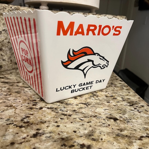 Personalized Popcorn Bucket Movie Night Gift Custom Popcorn Bowl Family ...