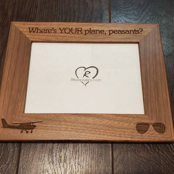 Airplane, Aviator Picture Frame, Custom Text - Etsy