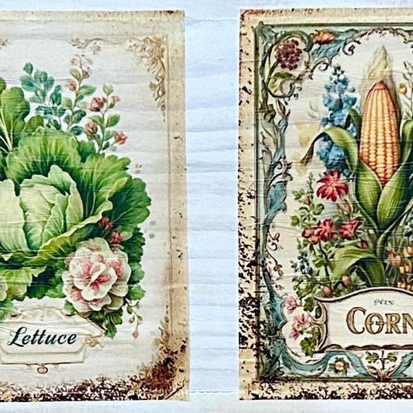 Vintage Vegetable Seed Packets Ephemera, Junk Journal Collage Sheet ...