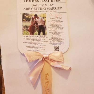 Newspaper Wedding Program Fan, Fan Program Template, Printable Wedding ...