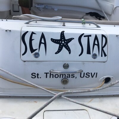 BOAT Registration Number Decals Custom Boat Vinyl Personalized Sticker ...