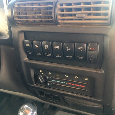 Jeep Wrangler TJ LJ Stepped Switch Panel Fits 6 OEM & 4 Carling ...