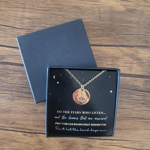 ACOTAR Necklace, Personalized ACOTAR Merch, Throne of Glass, ACOTAR ...