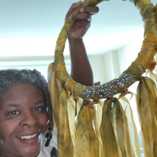 Beautiful Fire Hand Tie-dyed Silk Streamer - Etsy