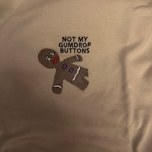 Shrek Gingerbread Man Embroidered Sweatshirt / Hoodie / T-shirt ...