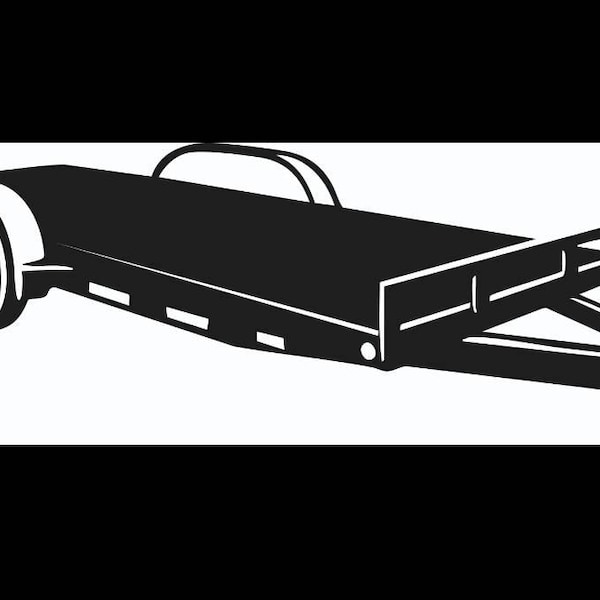 Car Hauler Trailer SVG, Utility Flatbed Trailer Cut File, Truck Hauler ...