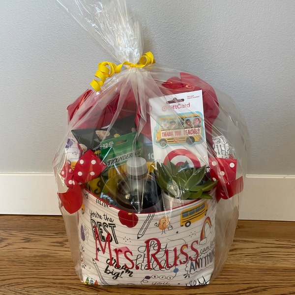 Teacher Room Teacher Gift Back to School Organizer Bin Storage Fabric ...