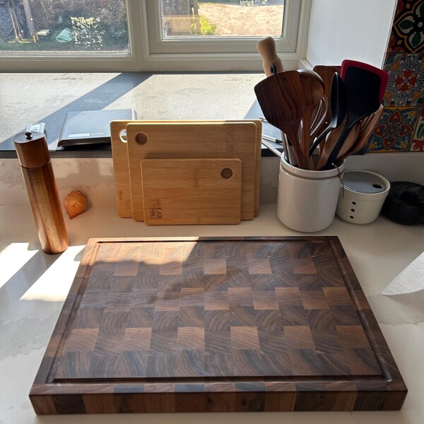 Personalised Maple End Grain Cutting Board, Custom Butcher Block ...