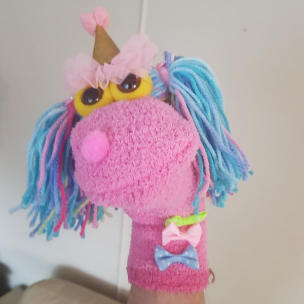 Funny Sock Puppet in Christmas Colors Gift for Young Children , Unique ...