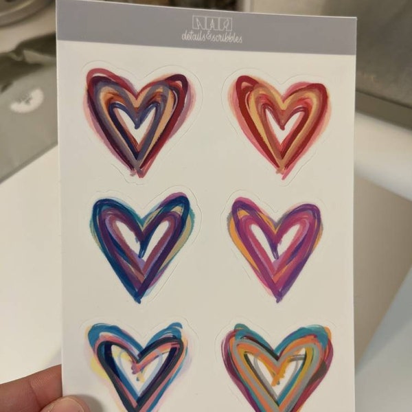 Clear Vinyl 3 Hearts Sticker - Etsy