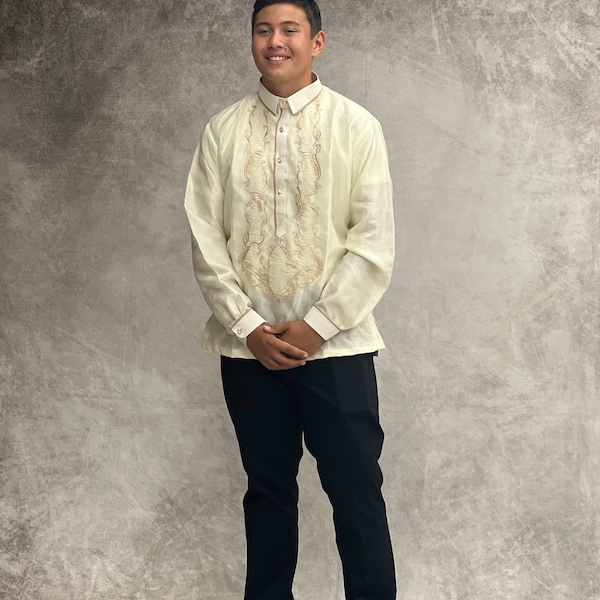 Organza Classic Barong Tagalog With Lining - JF589 - Etsy