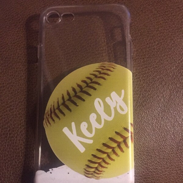 CLEAR Personalized Softball Phone Case Custom Softball Case iPhone 11 ...