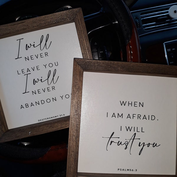 Bible Verse Wall Art | When I Am Afraid I Will Trust You Wood Sign ...