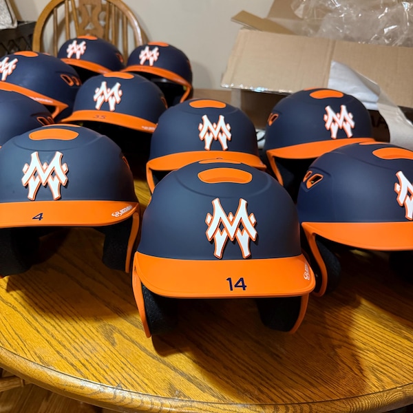 3D Helmet Logos Custom | Moldable Team Logos for Baseball, Softball ...