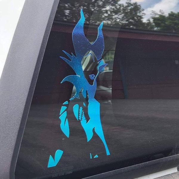 Maleficent Dragon Vinyl Decal, Glitter Decal, Opal Decal, Disney ...