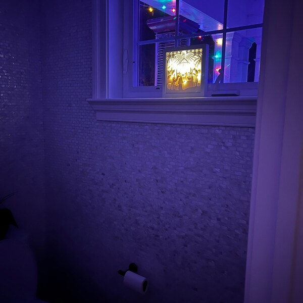 Decorative Nativity Scene Light up Shadow Box, Nativity Christmas Decor ...