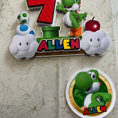 3D handmade Yoshi Cake Topper / Cupcake Topper / - Etsy