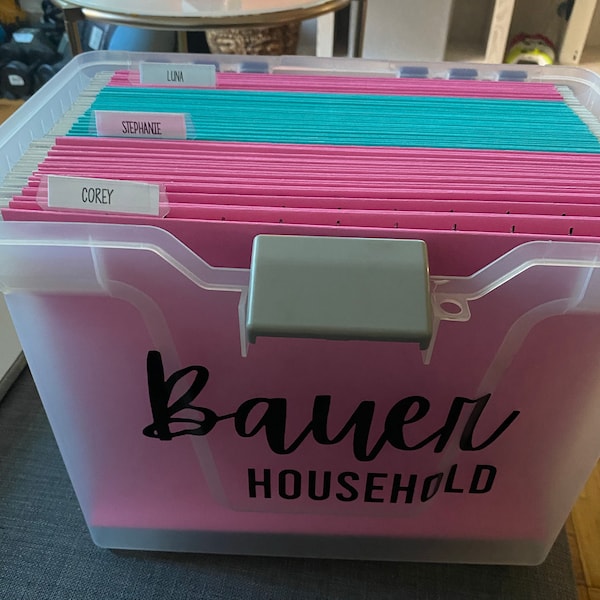 Precut File Cabinet Labels: Home Filing System, Cardstock or Sticker - Etsy