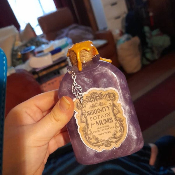 I Am the Storm Dark Blue and Silver Decorative Potion Bottle – Gothic ...