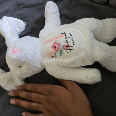 Personalised Bunny Rabbit, New Baby Gift, Personalised Plush Soft Toy ...