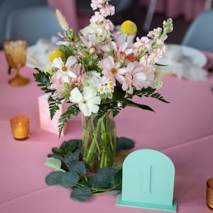 Wavy Table Numbers Acrylic Table Numbers Wavy Wedding Sign - Etsy