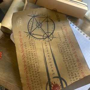 Runic Pen Engraved Mahogany and Brass Black Gel Ink Ideal Gift for D&D ...