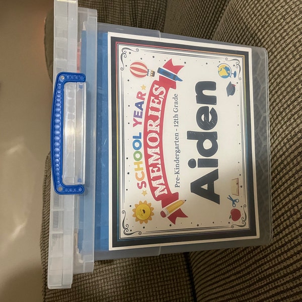 Personalized School Memory Box Printable Kit, DIY School Keepsake Kit ...